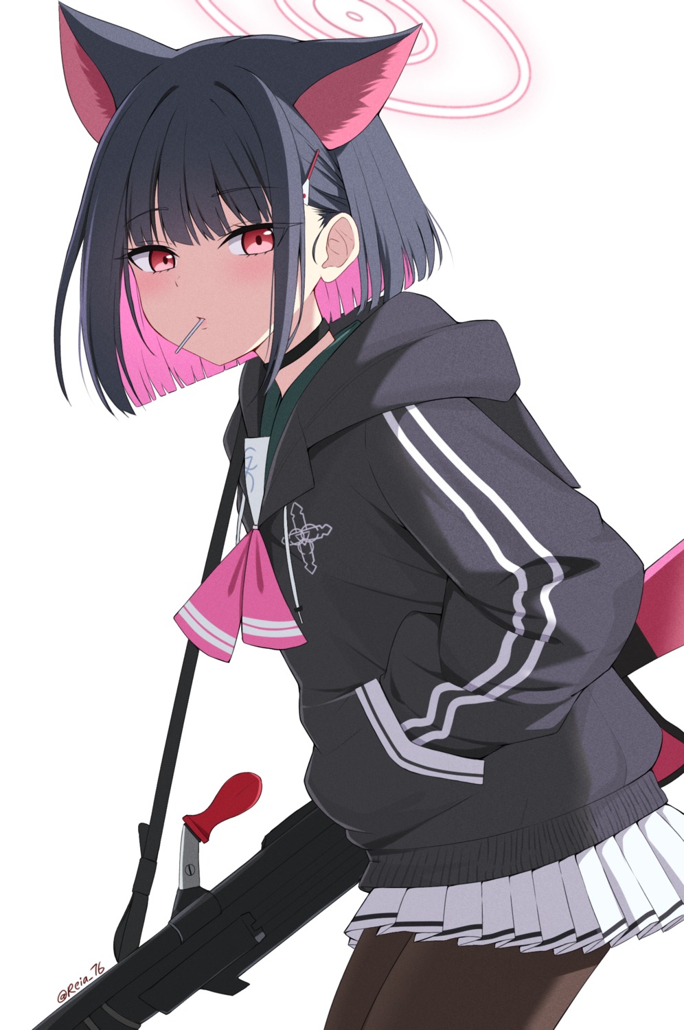 reia 76 blue archive kyouyama kazusa angel animal ears gun nekomimi pantyhose seifuku | #1014282 ...